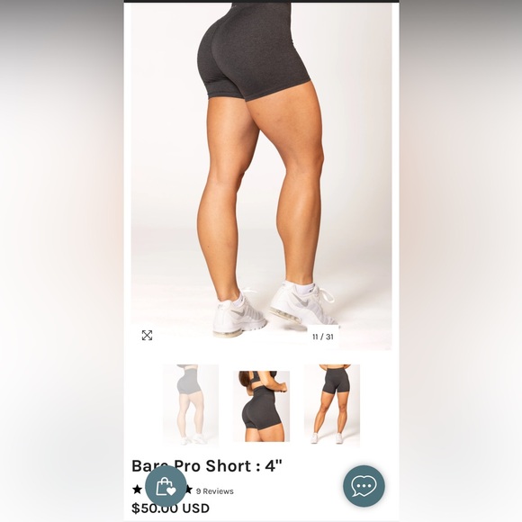 P'tula | Shorts | Nwt Ptula Bare Pro Short 4 In Carbon | Poshmark